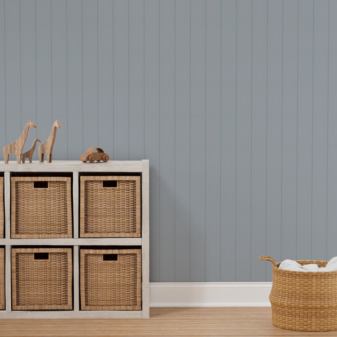 Vj Wall Panelling Wallpaper, Tongue and Groove Wallpaper, Grey ...