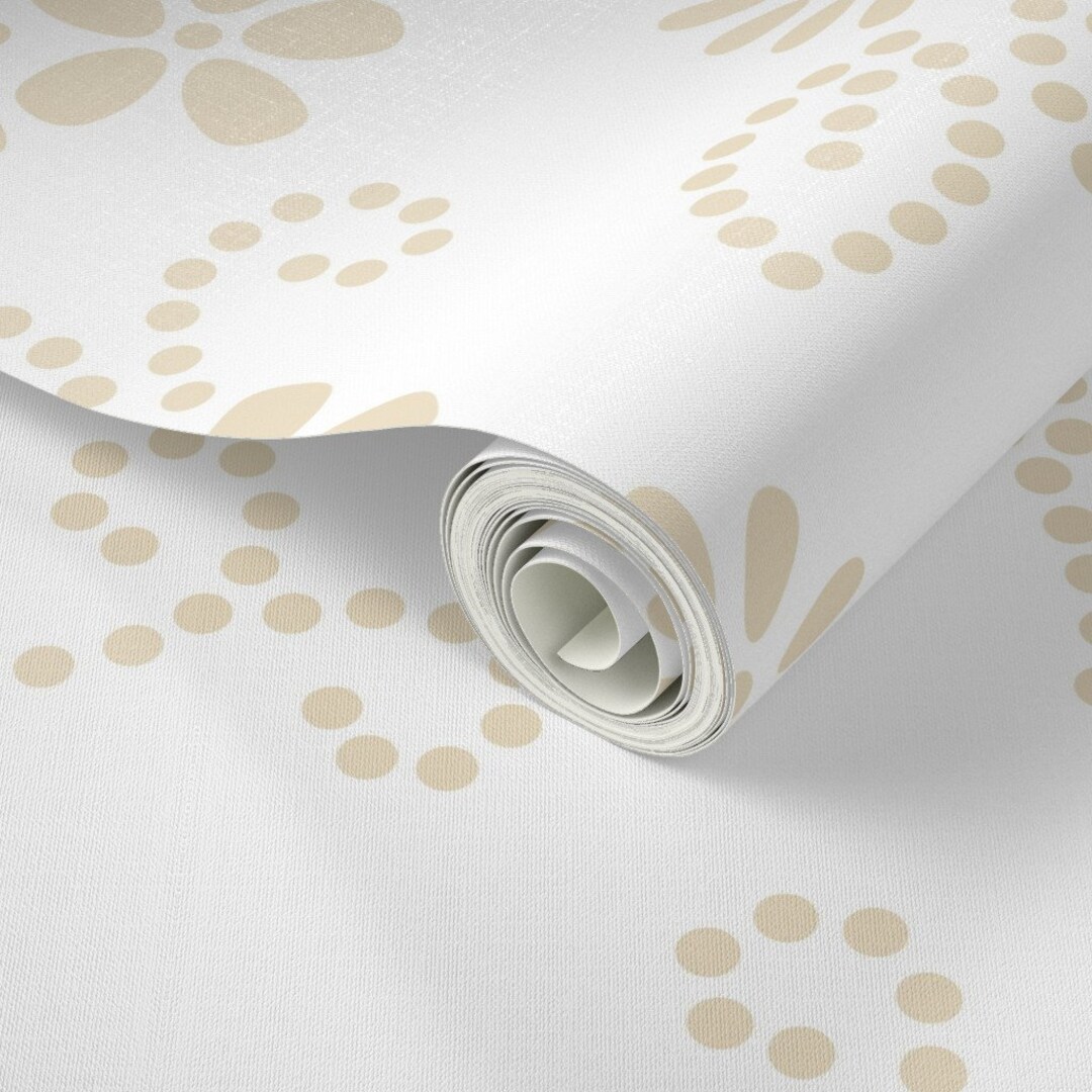 Floral Wallpaper, Feature Wall, Botanical Wallpaper, Beige Wallpaper ...
