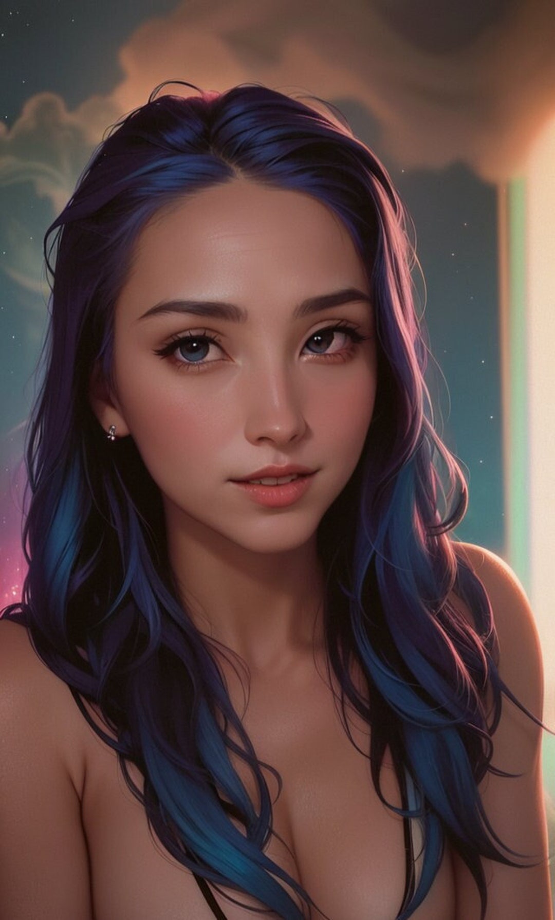 Seductive Beautiful Women Anime Art Etsy