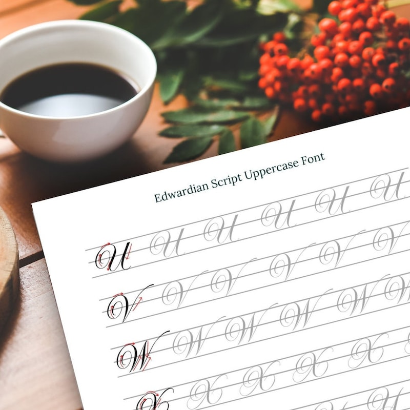 Practice Sheet Script - Etsy