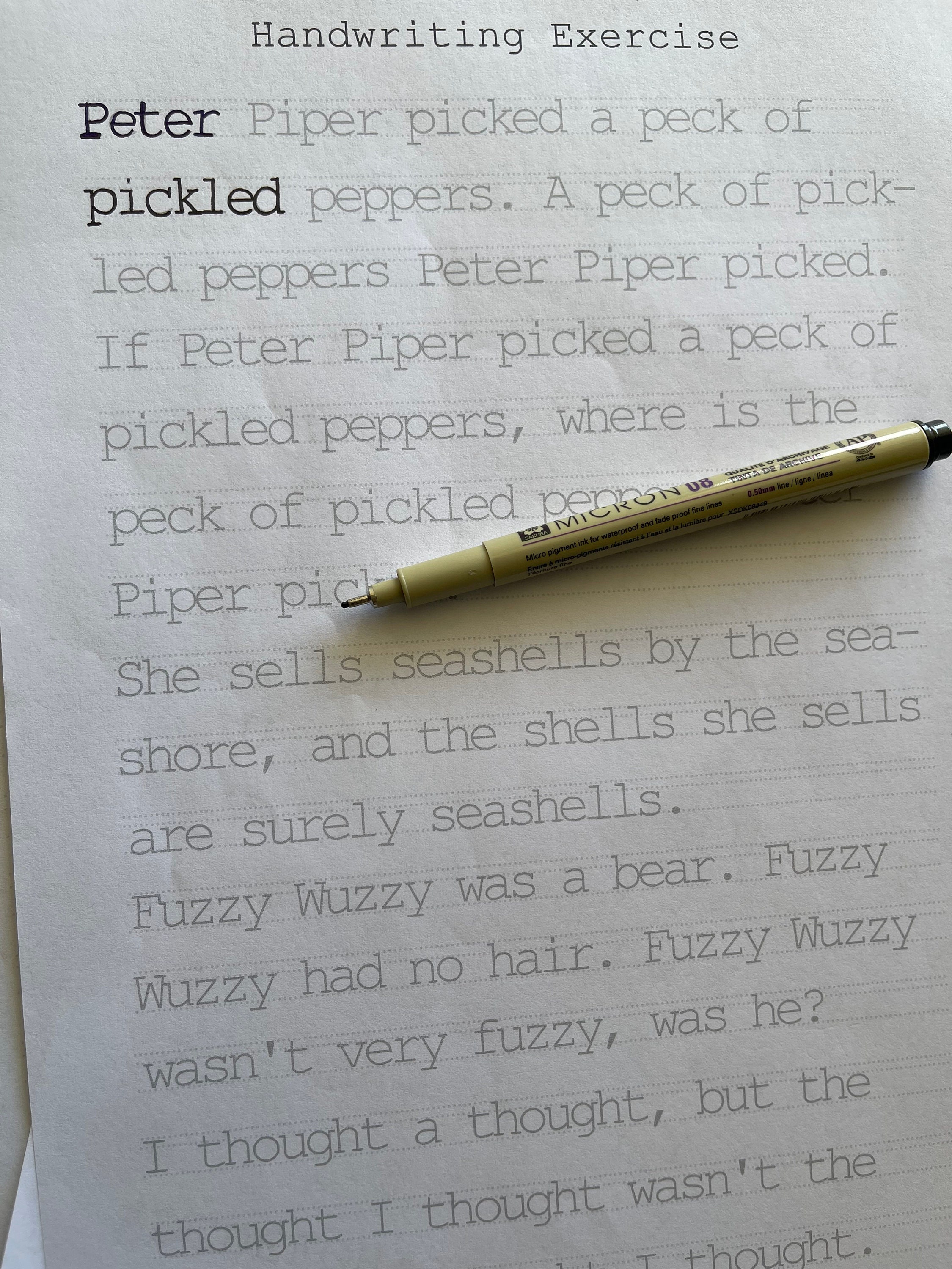 Typewriter Font Worksheet, Printable Handwriting Worksheet, Alphabet ...