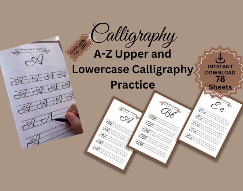 Calligraphy Practice Sheets: Brush Pen Basics (PDF Download) - Etsy