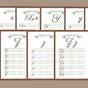 Calligraphy Practice Sheets: Brush Pen Basics (PDF Download) - Etsy
