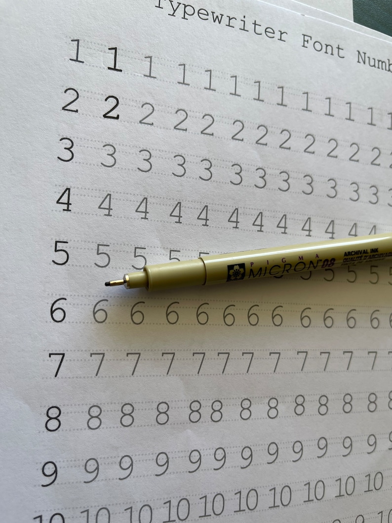 Typewriter Font Worksheet, Printable Handwriting Worksheet, Alphabet ...