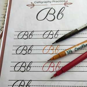 Calligraphy Practice Sheets: Brush Pen Basics (PDF Download) - Etsy