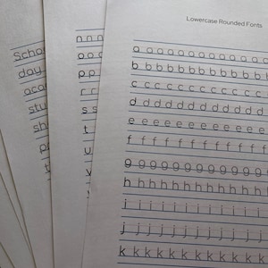 Lowercase Rounded Fonts Worksheet/workbook || Traceable || Printable ...