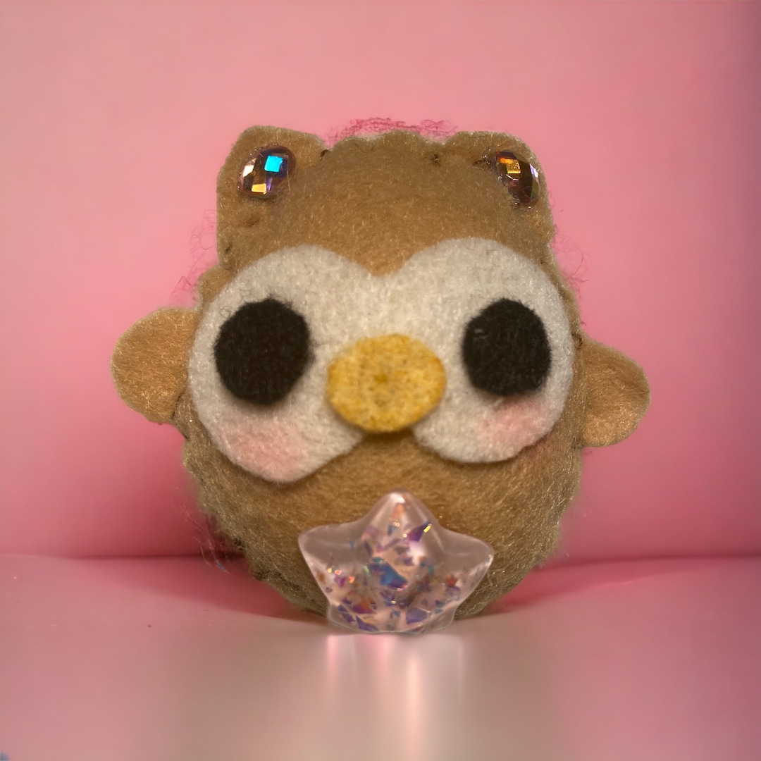 Kawaii Owl Mini Plushie (plushie, Felt, Stuffed Animal, Cute, Plush ...