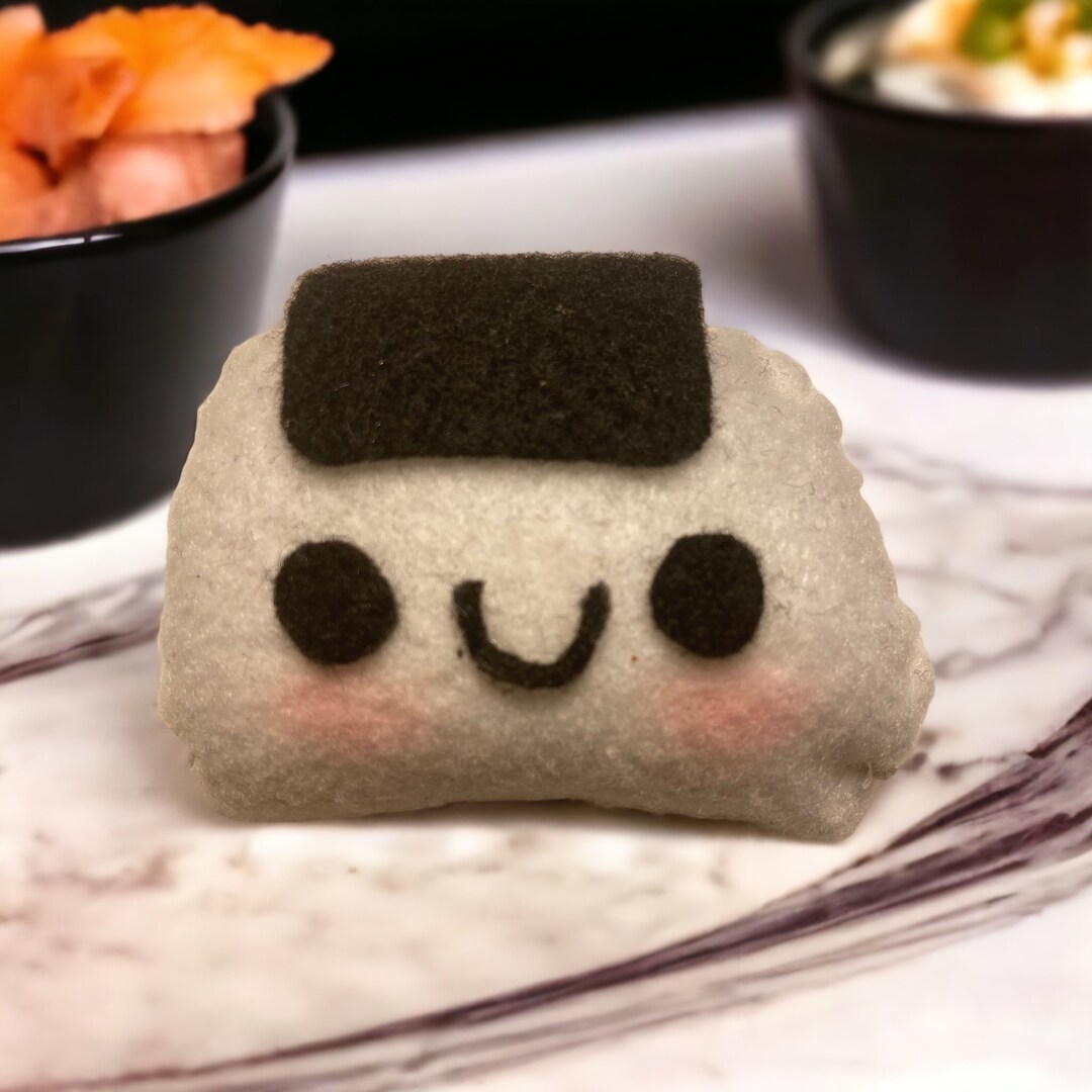 Kawaii Sushi Plushie "onigiri" (japanese, Felt, Stuffed Animal, Cute ...
