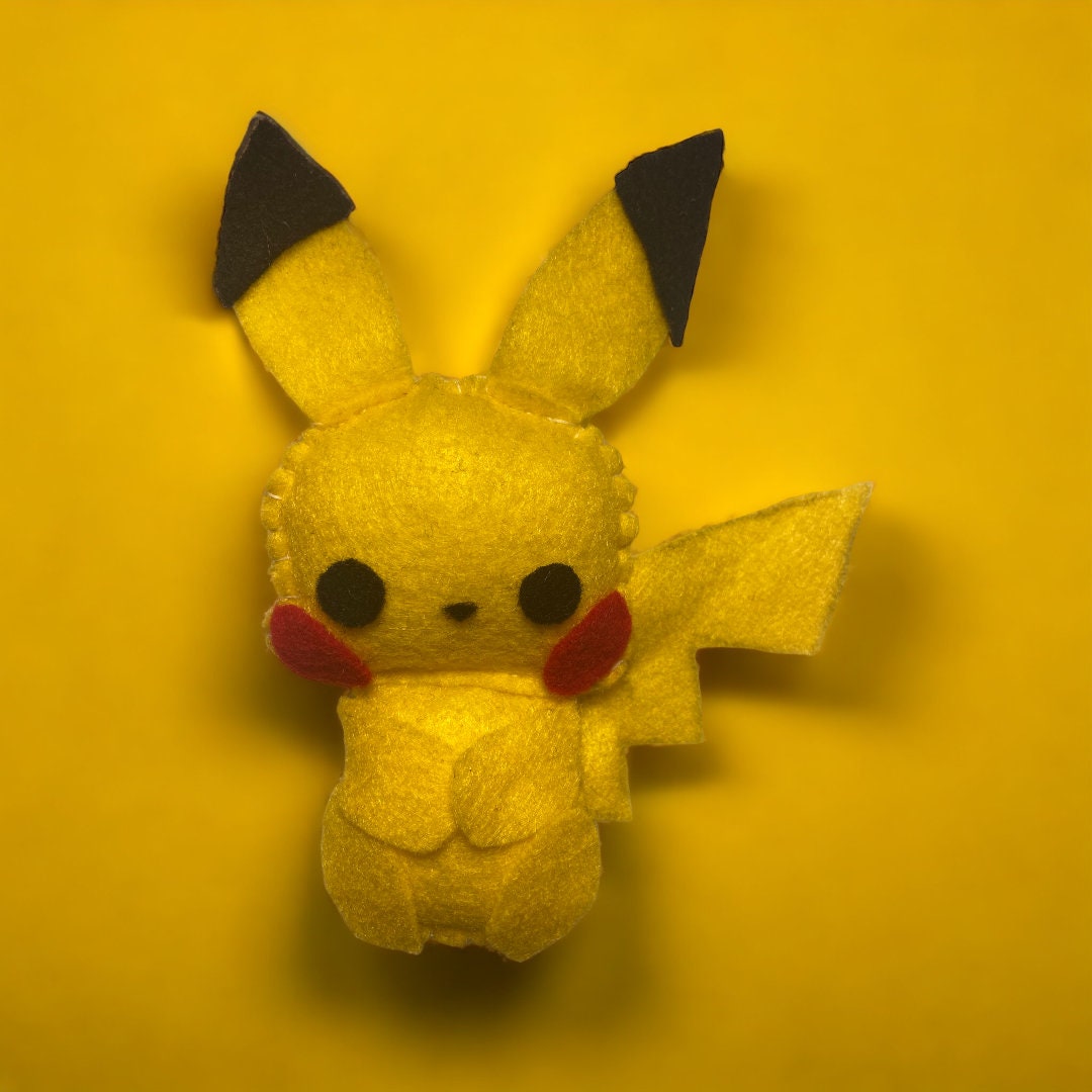 Pikachu Pokemon Mini Plushie felt, Stuffed Animal, Cute, Plush ...