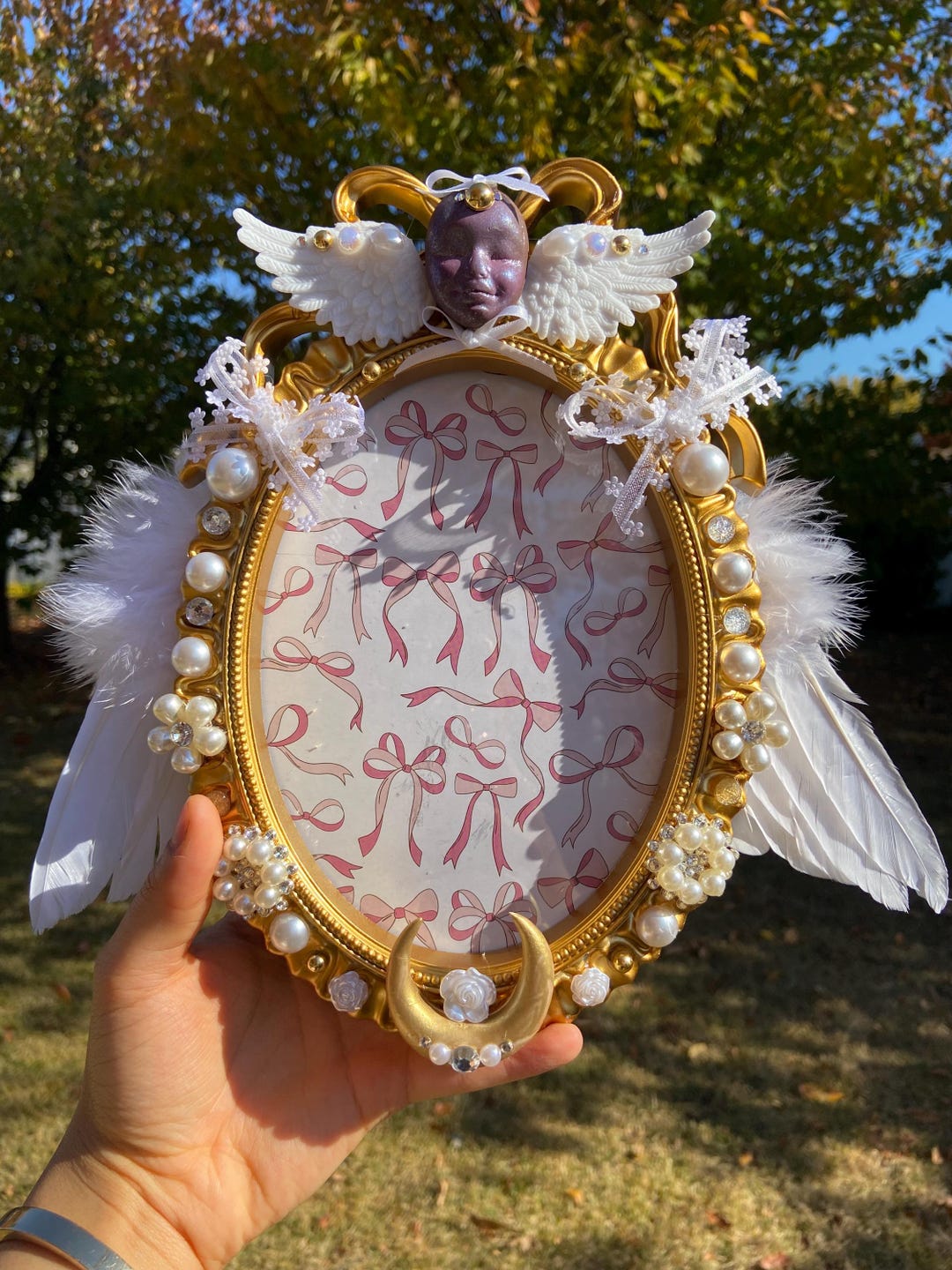 Decorative Picture Frame “sadé “ the Angel (angelic, Wings, White, Gold ...