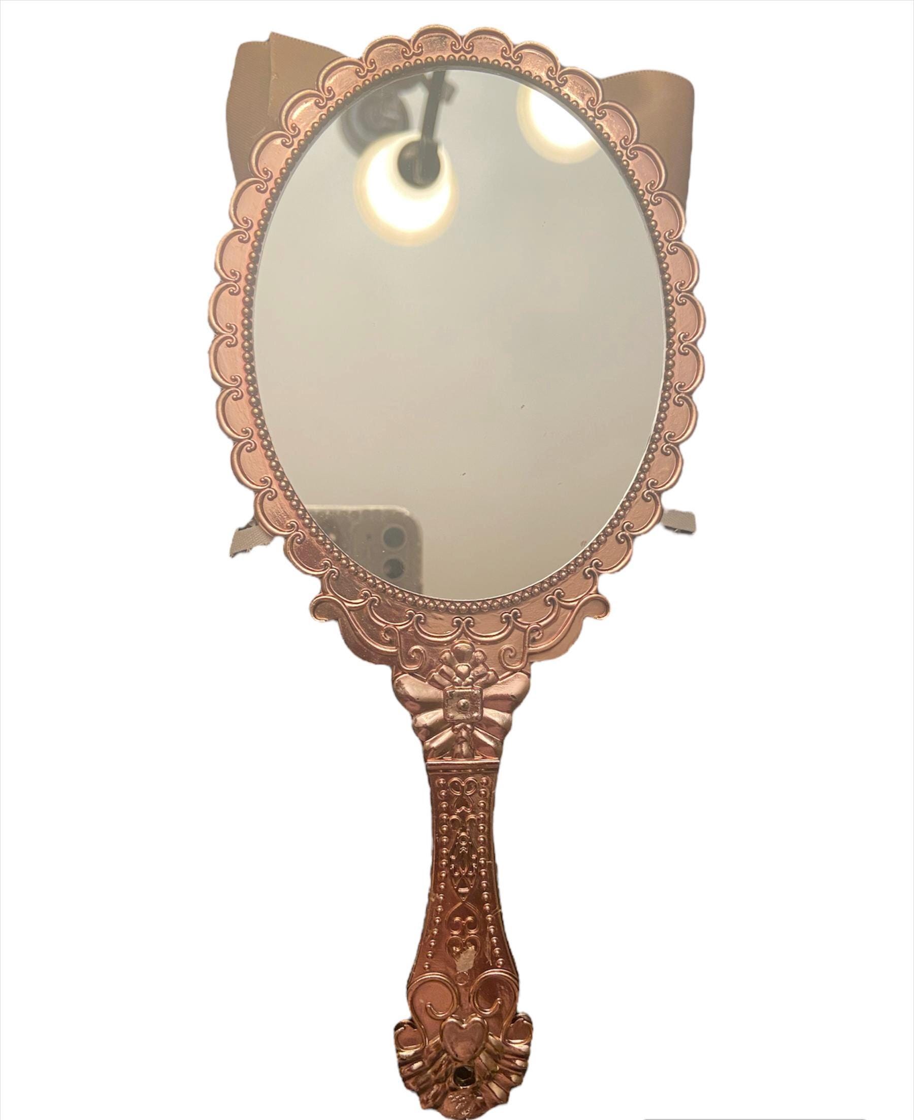 Jhadina Hand Mirror (gold, Yellow, Ribbon, Cute, Beauty, Accessory ...