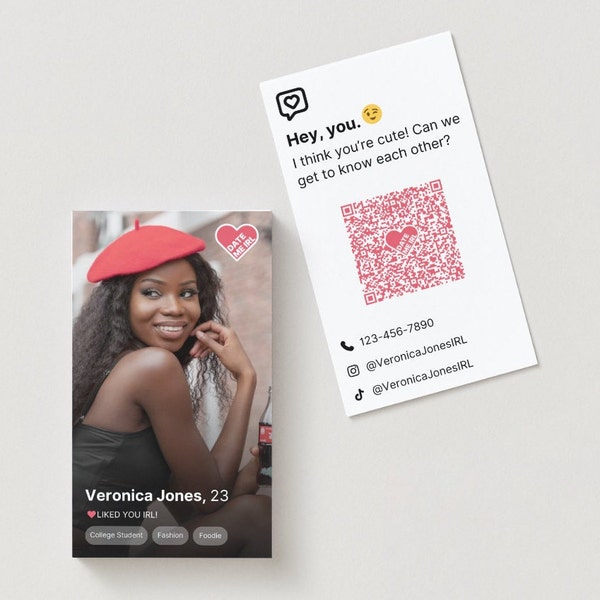 Tinder Card - Etsy