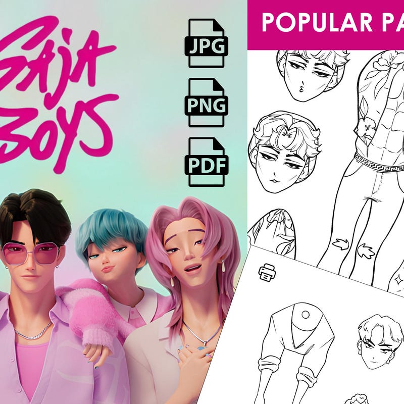 Saja Boys Paper Doll - Etsy