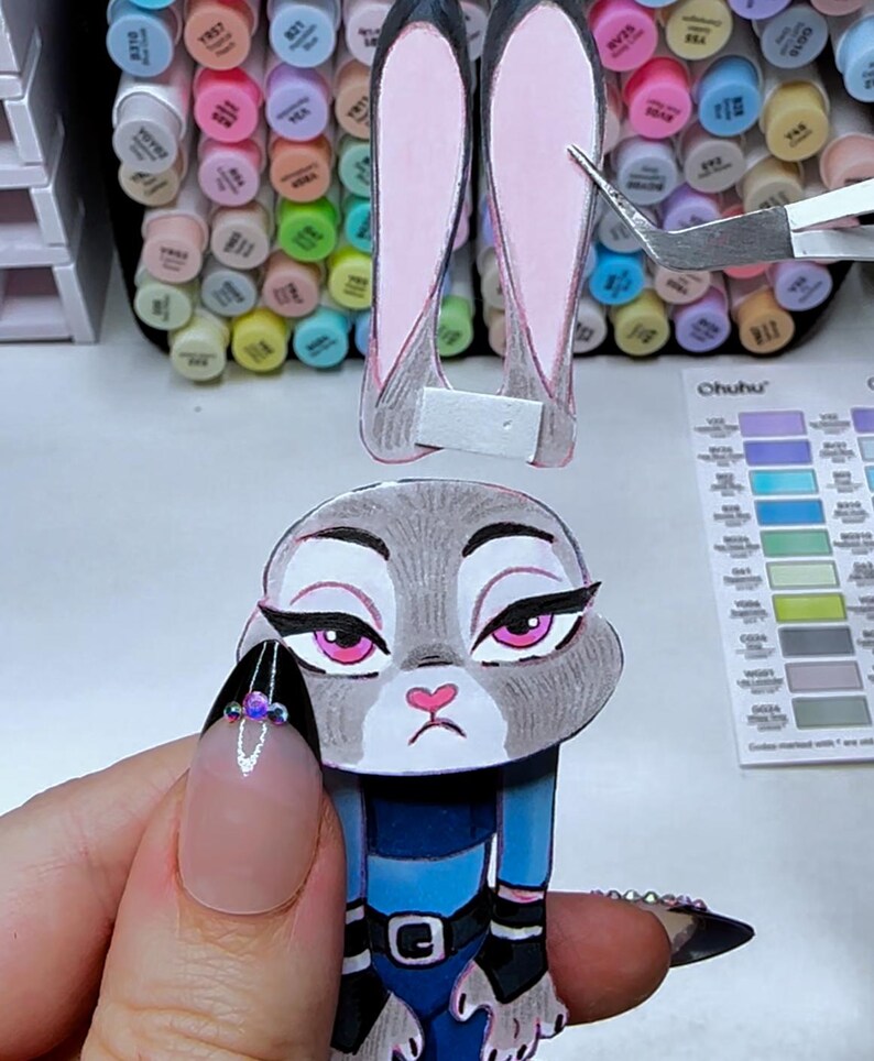 Judy Hopps 3D Paper Doll | Zootopia Fan Art, Anime Style Bunny Cop, DIY ...