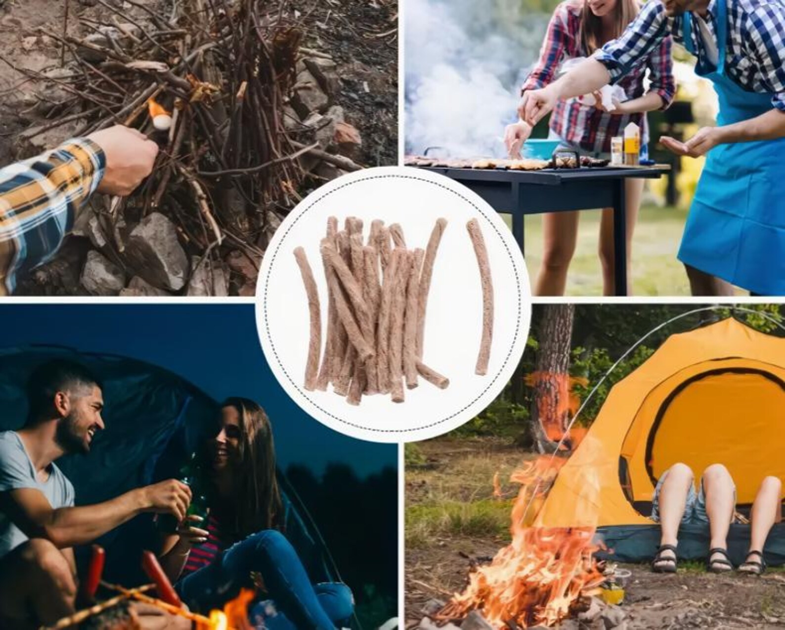 Emergency Fire Starter 30 Wax Infused Natural Ropes Weather Proof ...