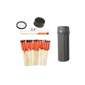 Fire Starter Weather Proof Matches Water Proof Case Wax Rope for Hiking ...