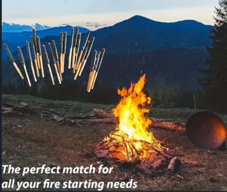 20/40/60 Waterproof Survival Matches + Waxed Fire Rope – Windproof ...