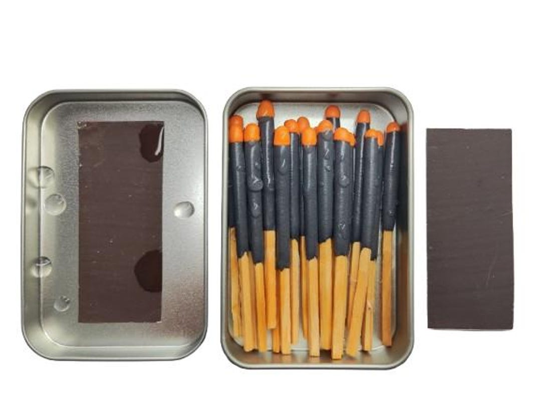 20/40/60 Waterproof Survival Matches With Tin Box and Striker ...
