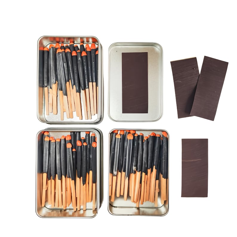 20/40/60 Waterproof Survival Matches With Tin Box and Striker ...