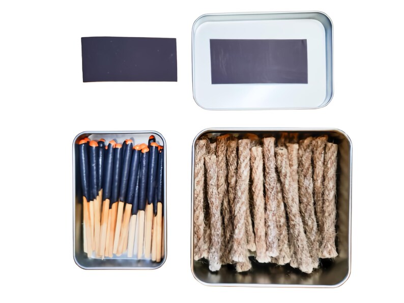 Survival Fire Kit – 20/40 Waterproof Matches + 20/40 Waxed Tinder Cords ...