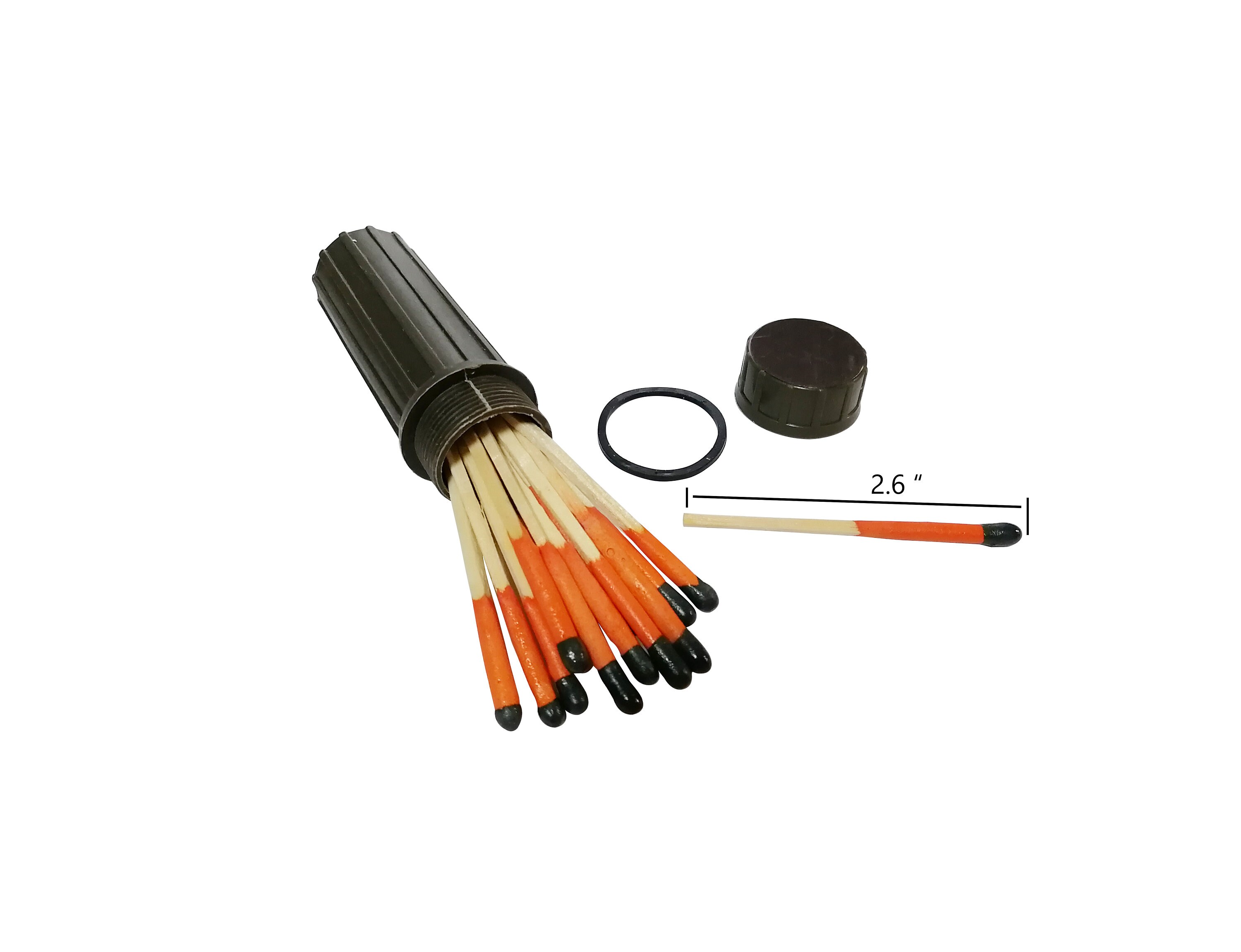 Fire Starter Weather Proof Matches Water Proof Case Wax Rope for Hiking ...