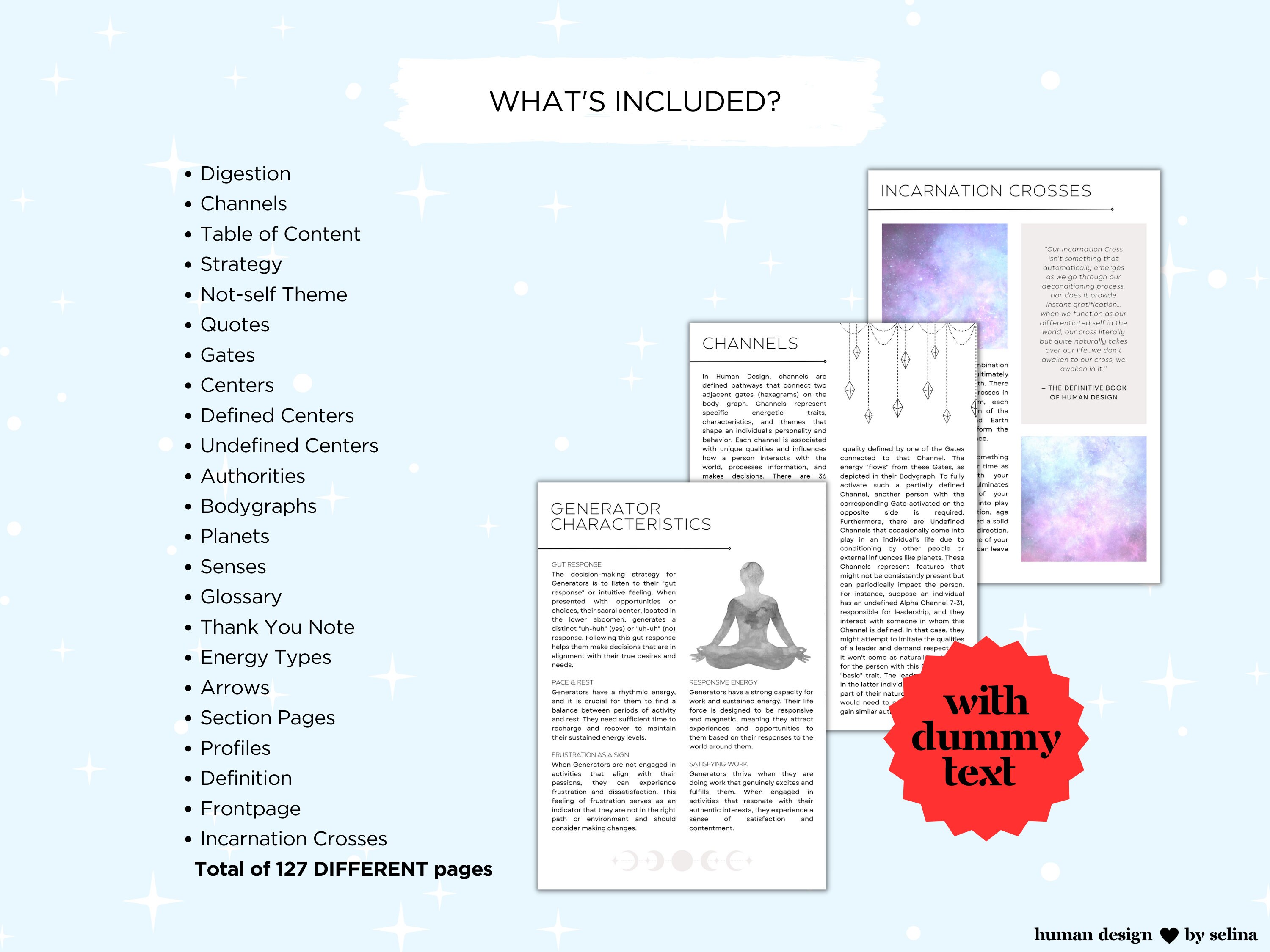 Human Design Reading Template | Human Design Template | Human Design ...