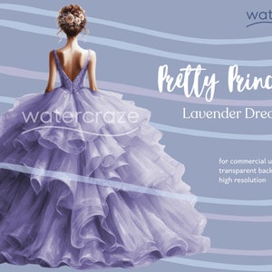 Lavender Dreams - Soft Purple Quinceañera Princess Clipart - Sophia - Etsy