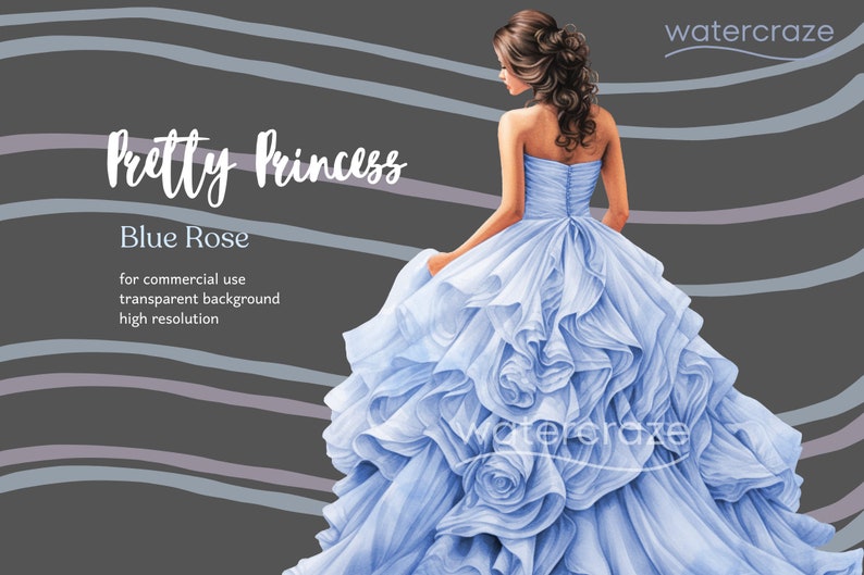Pretty Blue Rose Princess - Himalayan Blue Quinceañera Princess ...