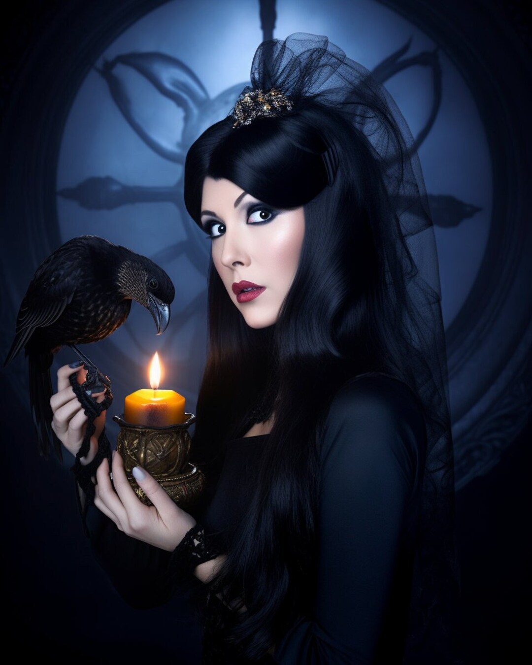 Printable Photograph of a Female Horror Host Inspired by the Iconic ...