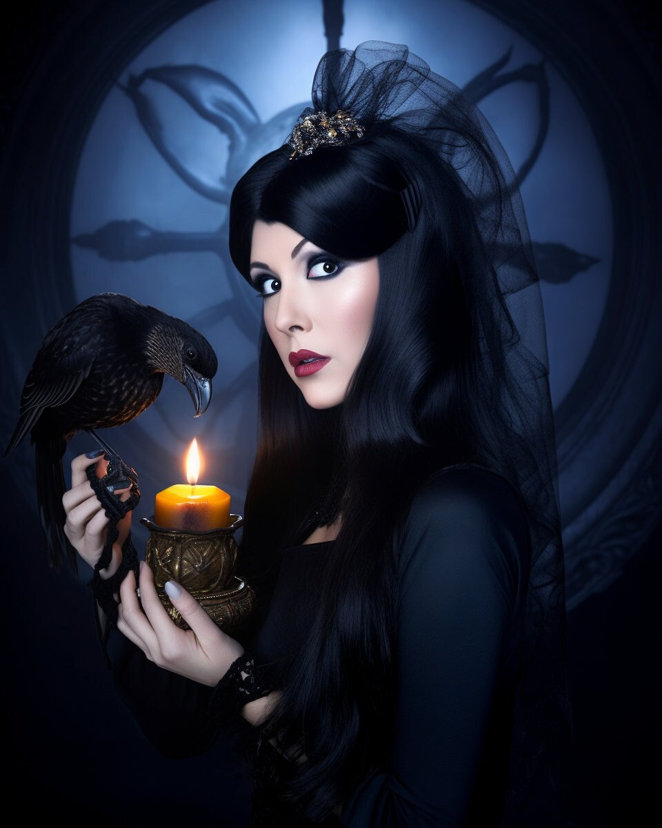 Printable Photograph of a Female Horror Host Inspired by the Iconic ...