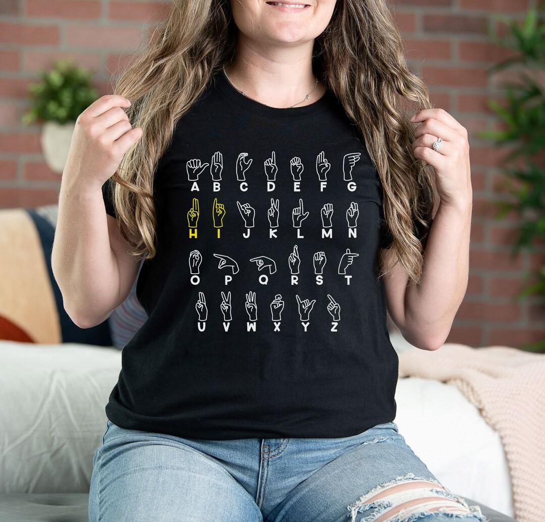 ASL Teacher Shirt,sign Language Shirt,asl Alphabet Shirt,hand Sign ...