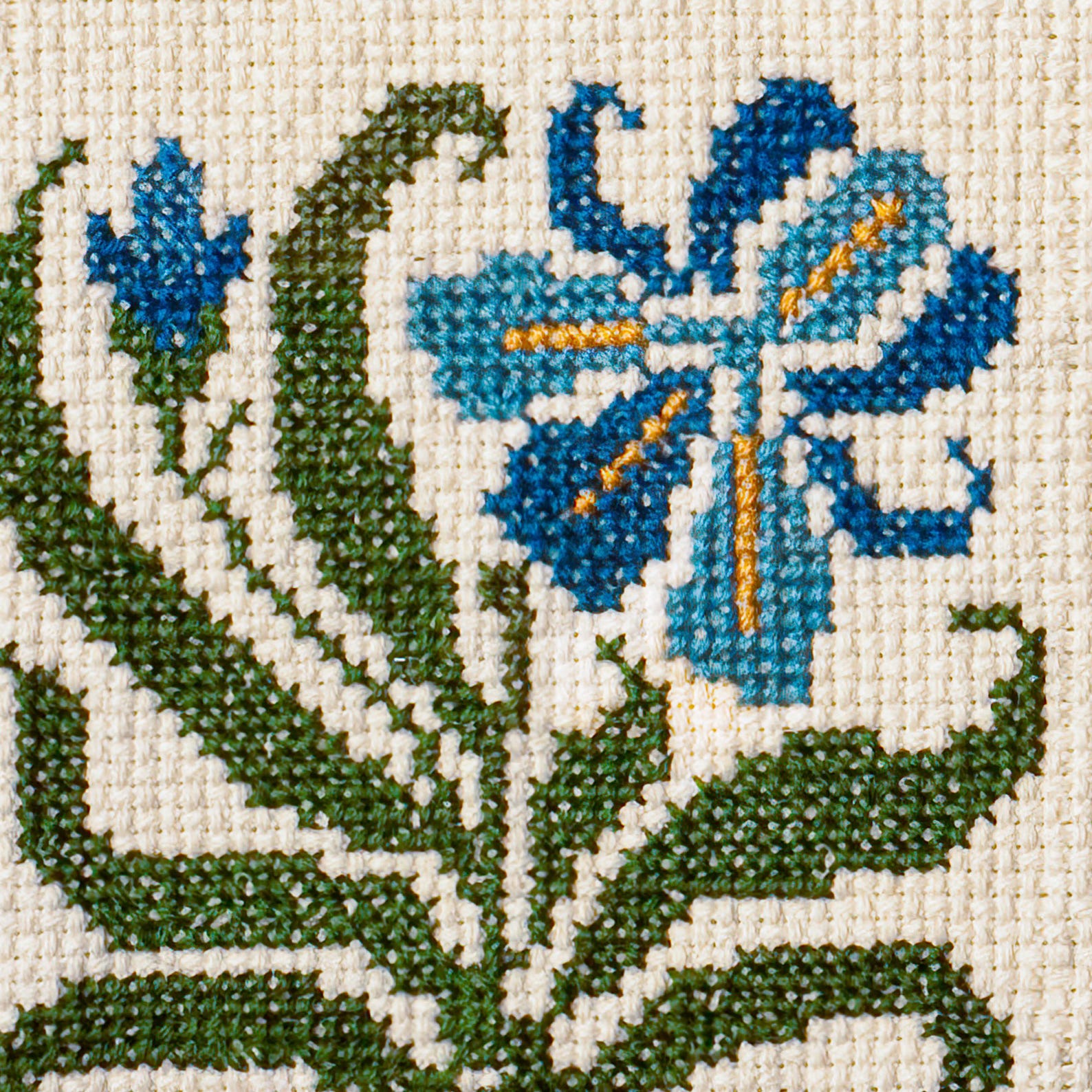 Floral Iris Cross Stitch Pattern | Cross-stitch Pattern | Symbol Chart ...