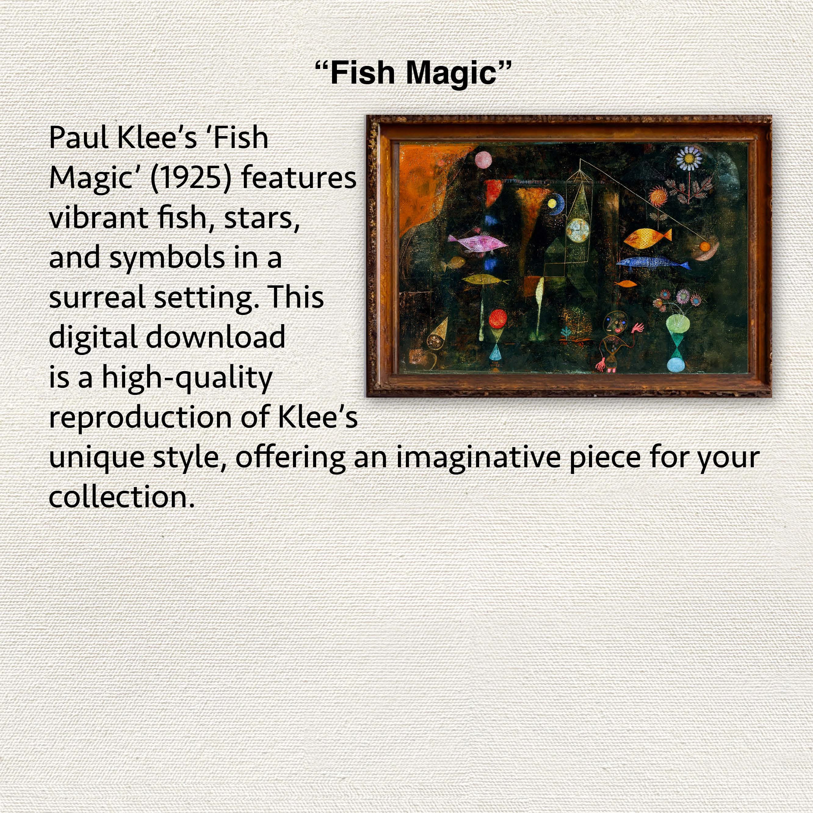 Paul Klee 'fish Magic' Abstract Painting 1925 Surrealist Wall Decor ...