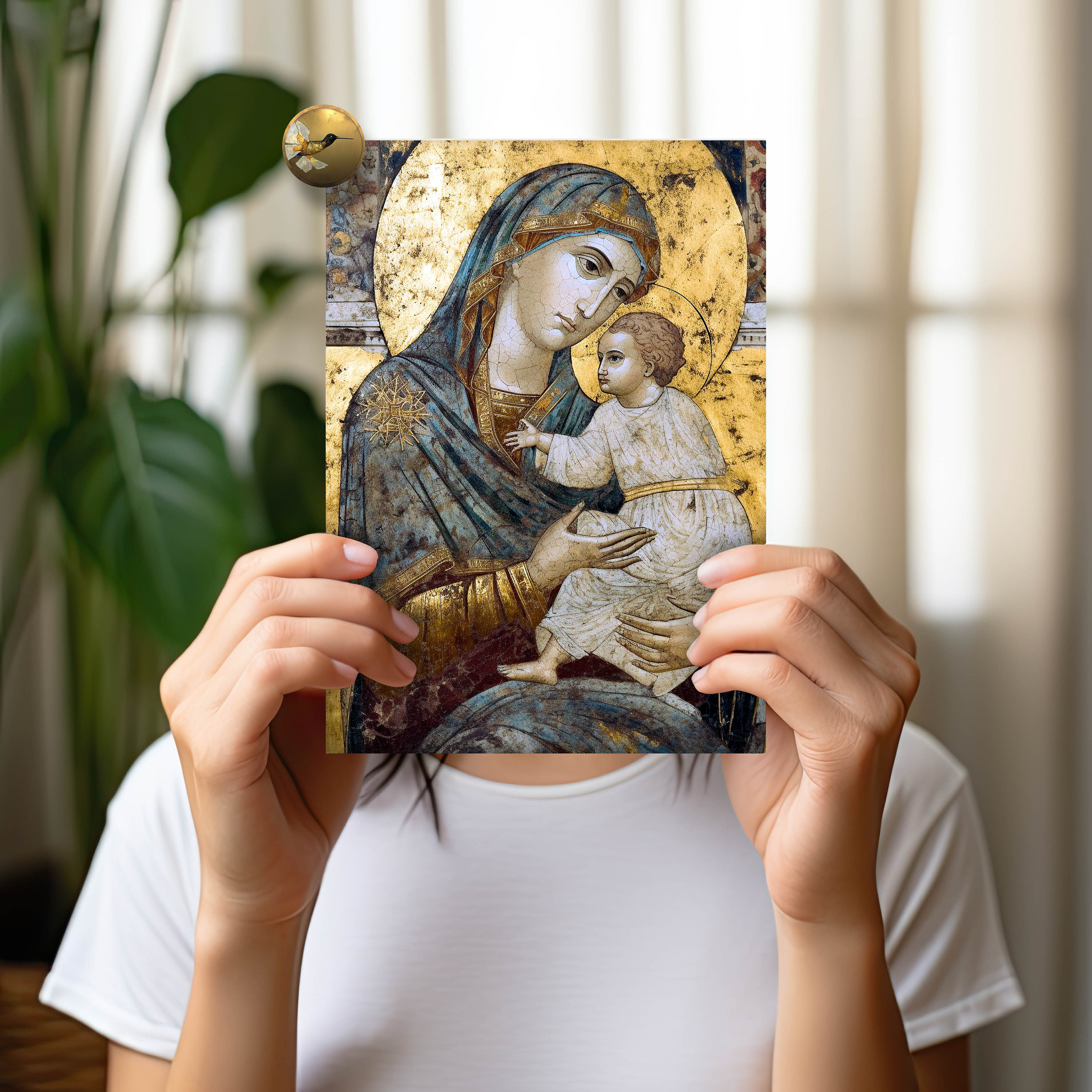 Mother Mary and Jesus Religious Art Print Madonna and Child Byzantine ...