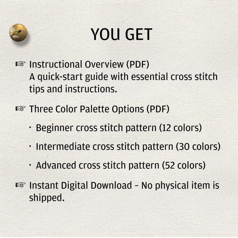 Cross-stitch Pattern Floral Folk Art PDF INSTRUCTIONS ONLY Advanced ...