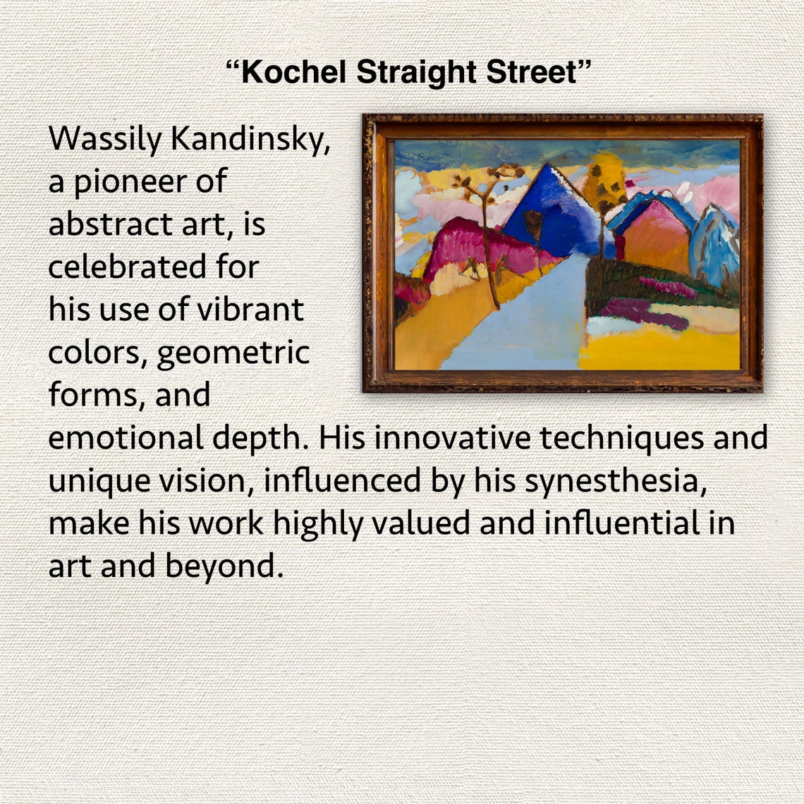 Abstract Art by Wassily Kandinsky 'kochel Straight Street' Painting ...