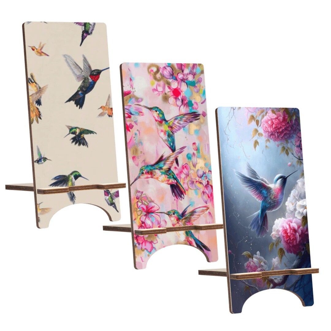 Hummingbird Wood Phone Stand Canaries Holder for iPhone 15 14 - Etsy