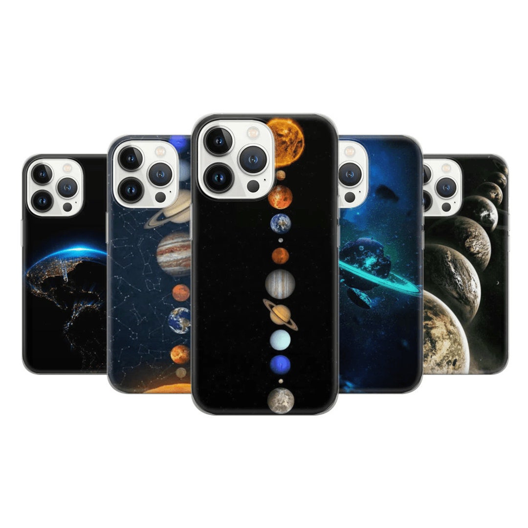 Planet Phone Case Solar System Cover for iPhone 14 13 12 Pro 11 XR 8 7 ...