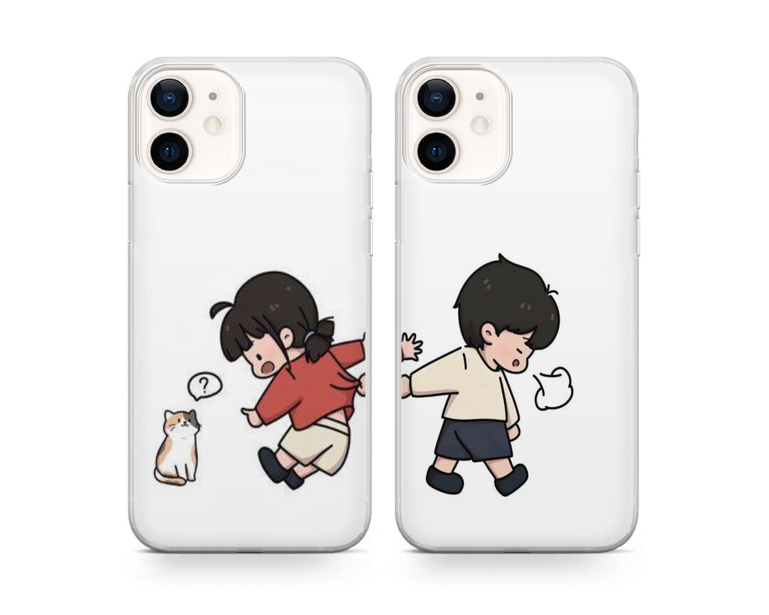 Cat Lovers Couple Matching Phone Cases iPhone 15, 14, 13, 12 Pro, 11 ...