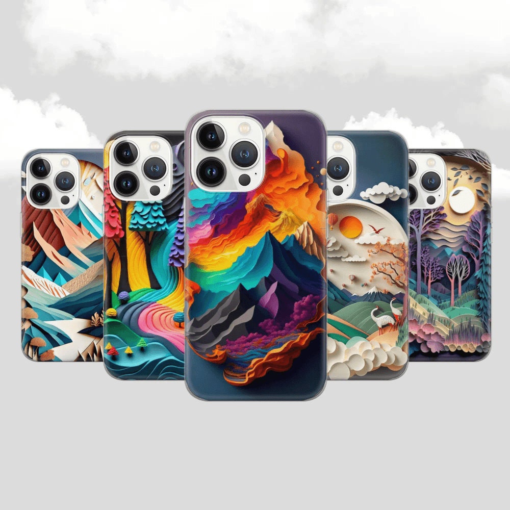 Origami Art Phone Case Origami Work Cover for iPhone 14 13 12 Pro 11 XR ...
