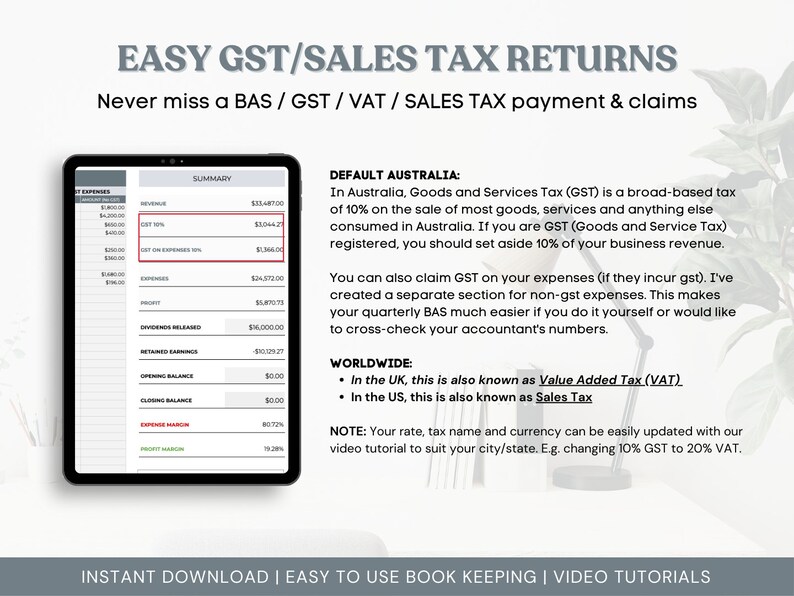 Ultimate Small Business Bookkeeping Financial Tracker: Yearly & Monthly ...