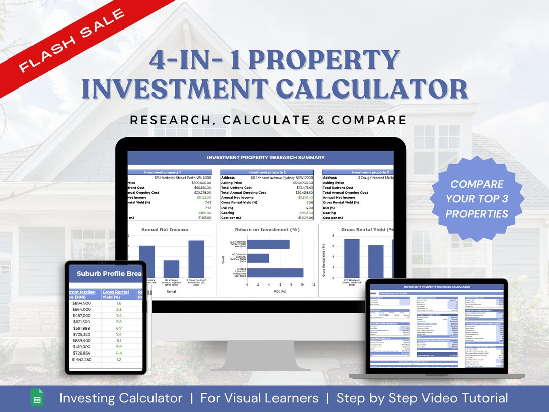 4-in-1 Property Investment Calculator - Etsy