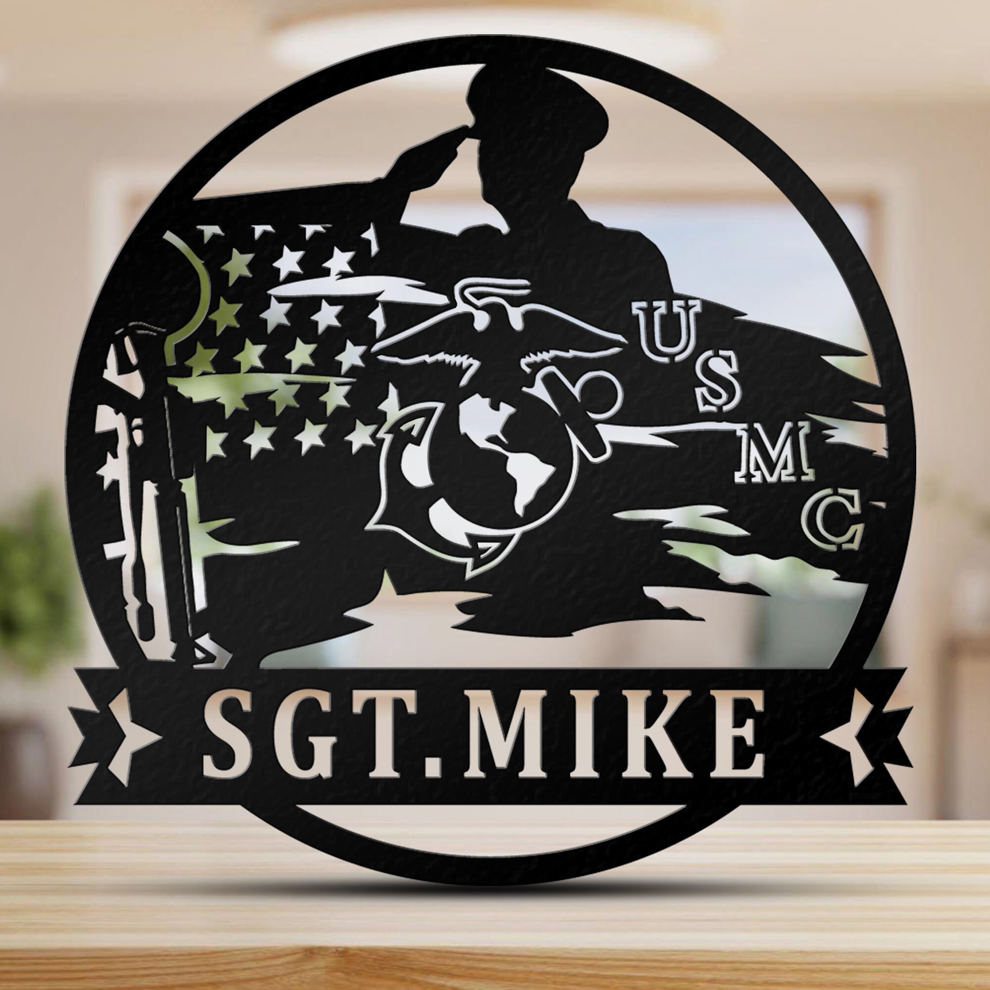 USMC Sign US Marine Corps Metal Sign Semper Fi Wall Art - Etsy