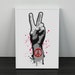 Peace Sign Hand Art Print: CND Tattoo Symbol Wall Decor - Etsy