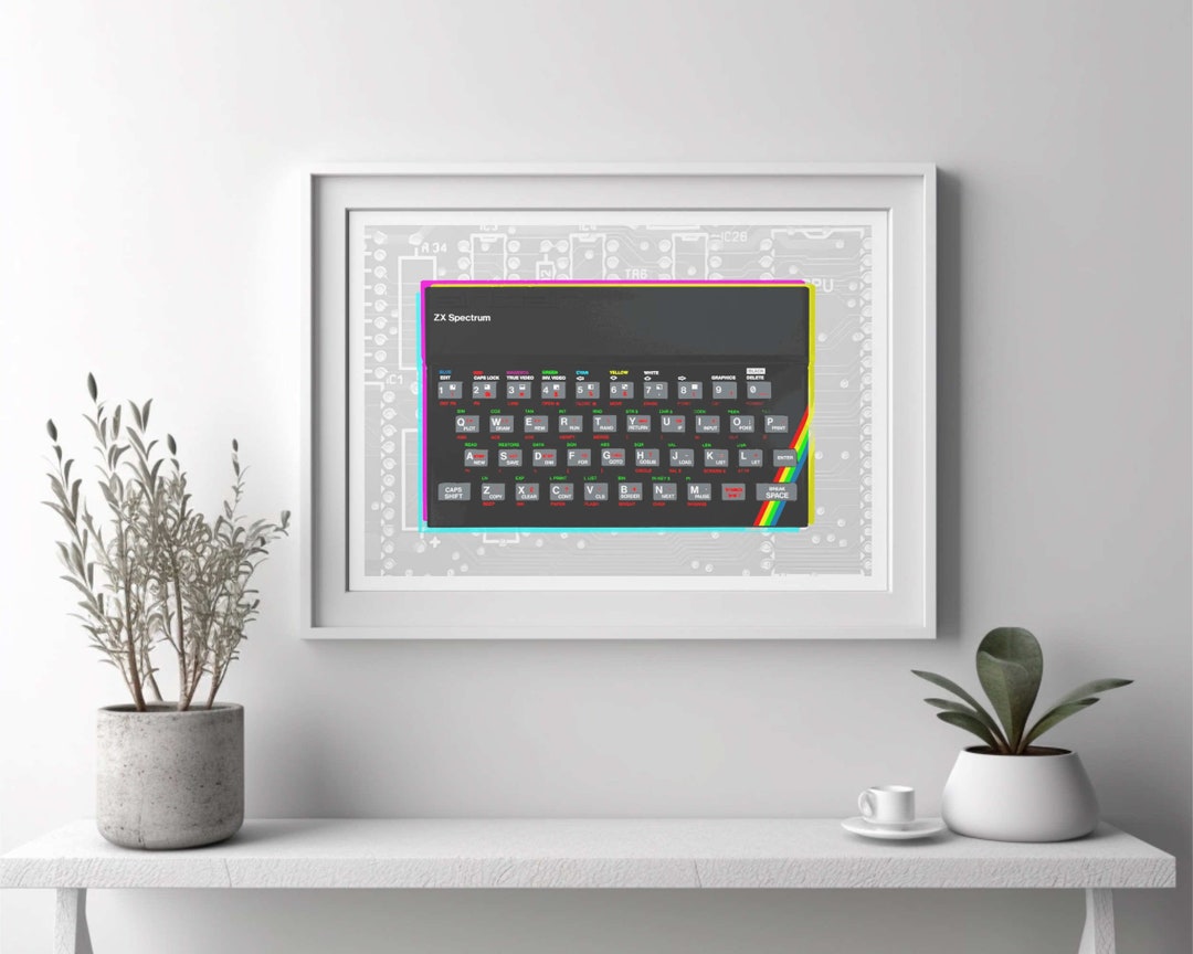Retro 1980s Sinclair Spectrum 48K Computer Art Print, Spectrum Retro ...