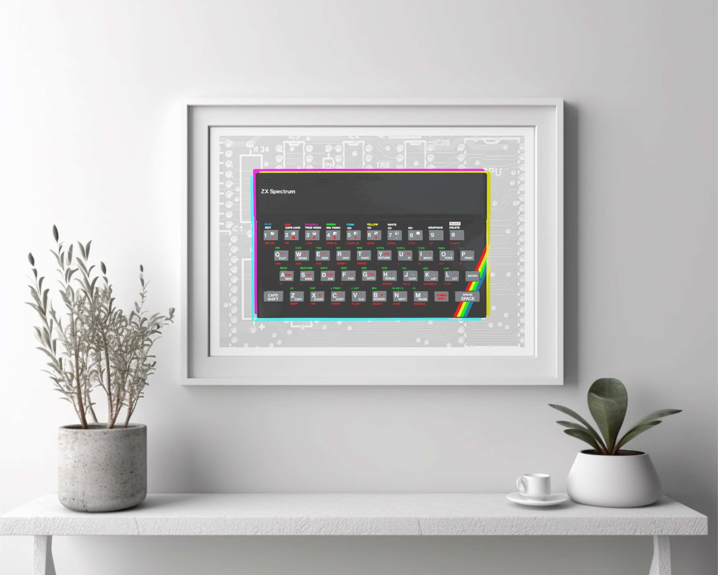 Retro 1980s Sinclair Spectrum 48K Computer Art Print, Spectrum Retro ...