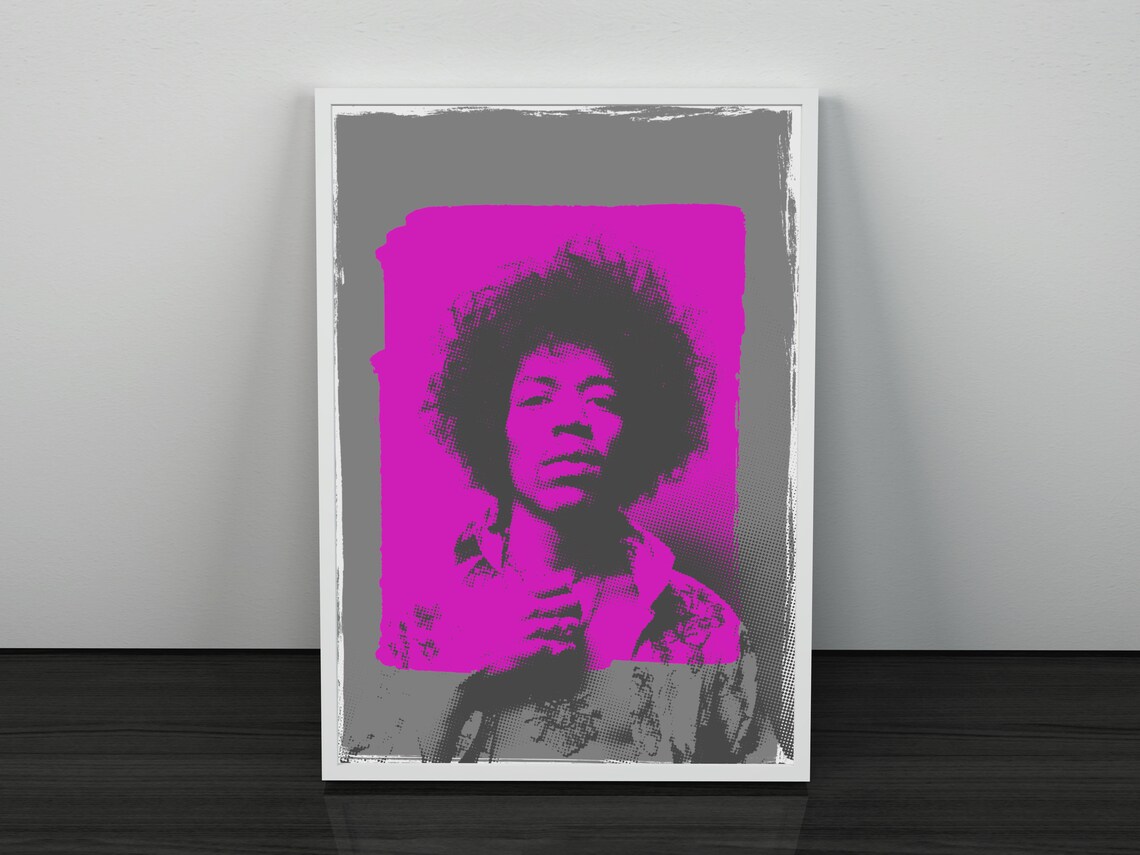 Jimi Hendrix Iconic Rock Art Print - Iconic Music Legend Poster for ...