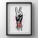 Peace Sign Hand Art Print: CND Tattoo Symbol Wall Decor - Etsy