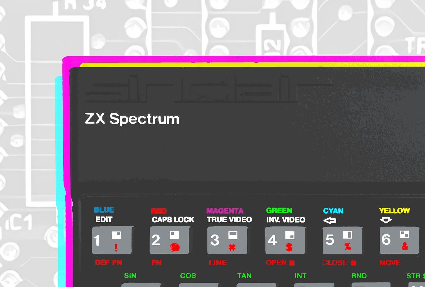 Retro 1980s Sinclair Spectrum 48K Computer Art Print, Spectrum Retro ...