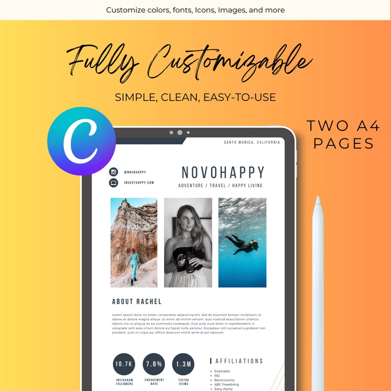 Most Popular Media Kit Canva Template | Influencer Media Kit | Content ...
